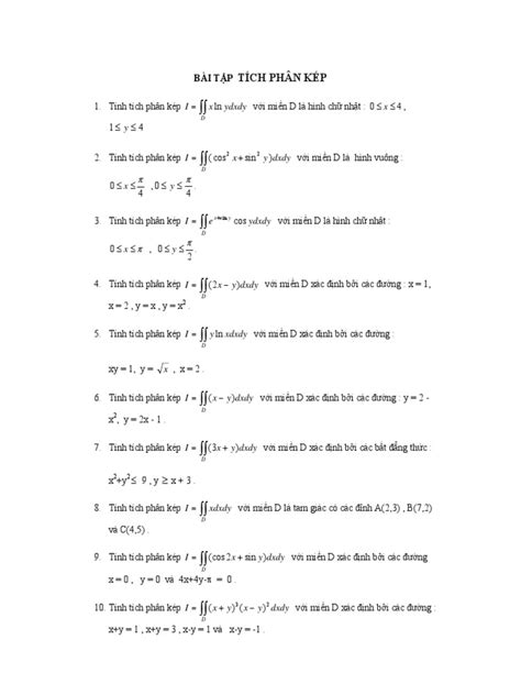 (123doc) - Bai-Tap-Tich-Phan-Kep | PDF