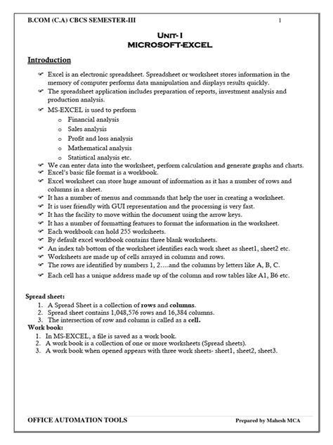 Office Automation Tools Pdf