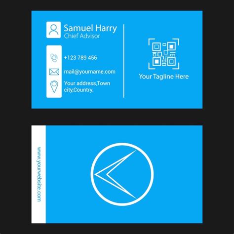Premium Vector Vector Cyan And White Business Card Template