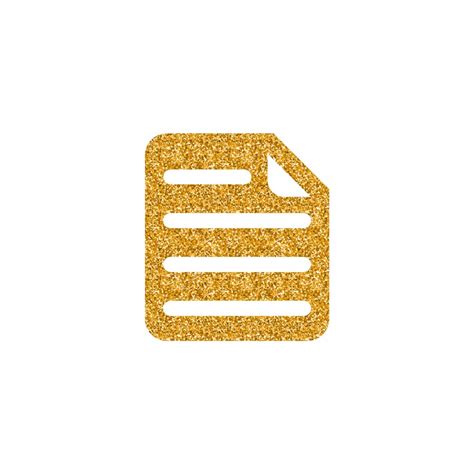 Premium Vector Document Icon Gold Glitter Texture Vector Illustration
