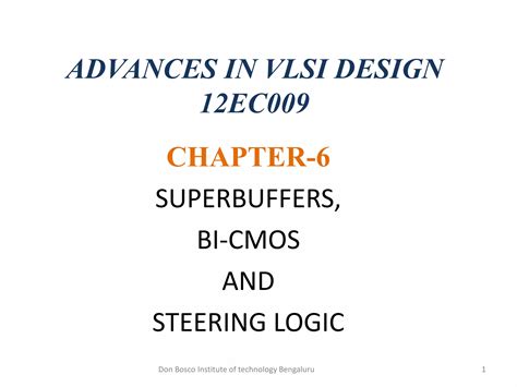 Advances In Vlsi Chapter 6 Superbuffers Pptx
