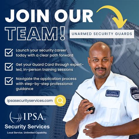 Ipsa Securityservices Hiring Securitycareers Ipsa Security Services