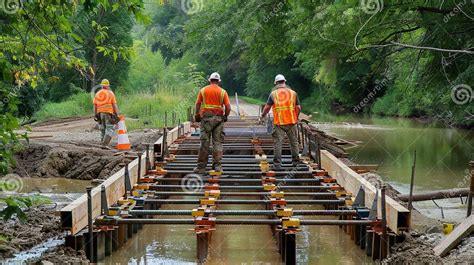 Bridging Gaps With Labor And Dedication Stock Illustration