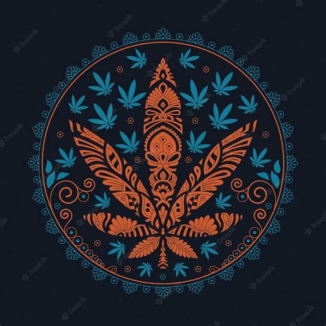 Premium Vector A Circle With The Words Hemp On It