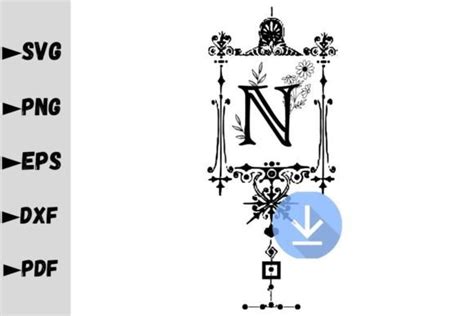 Monogram Letter N Monogram Svg Graphic By Jada Boutique Design