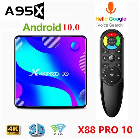 X88 PRO 10 Android 10 Smart TV Box 4GB 128GB RK3318 Quad Core 4K HD 2 ...