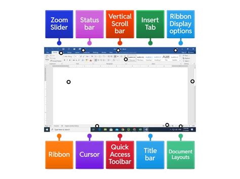 Microsoft Word Interface Parts Labelled Diagram