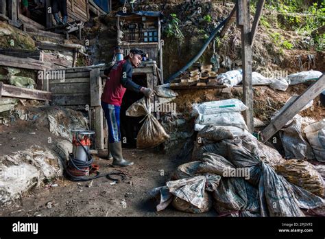 Illegal Gold Extraction In Indonesia Java Asia Stock Photo Alamy