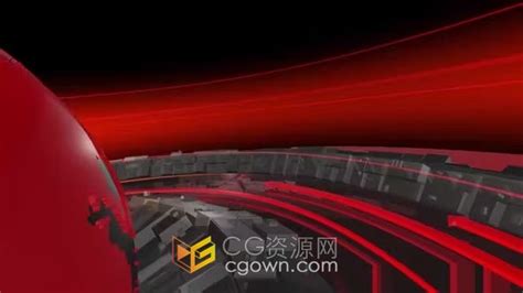 Ae模板 3d旋转地球仪演播室背景新闻开场白 Cg资源网