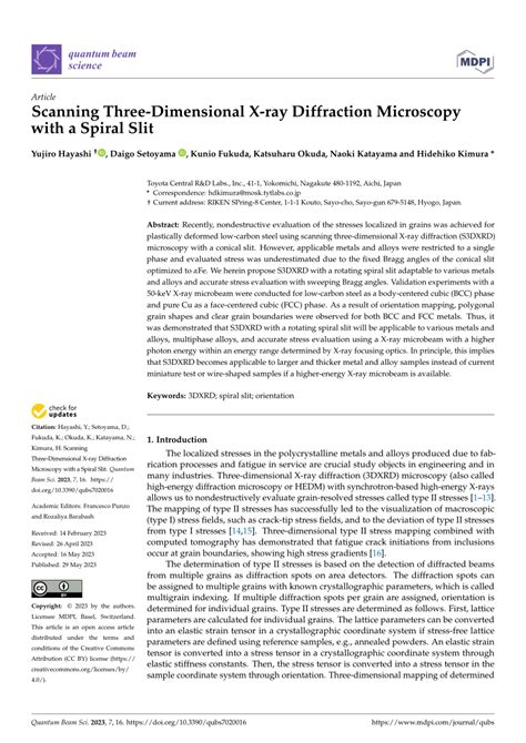 Pdf Scanning Three Dimensional X Ray Diffraction Microscopy With A Pdf Scanning Three Dimensional X Ray Diffraction Microscopy With A