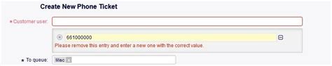 Customer User Field In New Phone Ticket Otobo