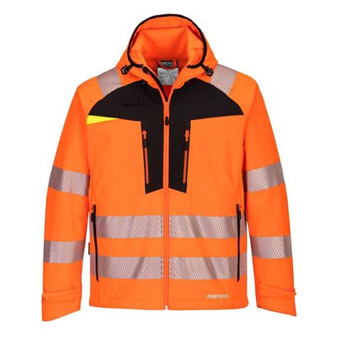 Hv Dx4 Softshell Jacket Orangeblack Portwest