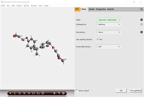 Molecular Structure Optimization Parameters Of Epoxy Resin Download Scientific Diagram
