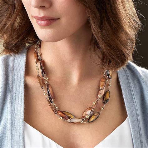 Call It Elegance Orange And Brown Sienna Necklace Pia Jewellery