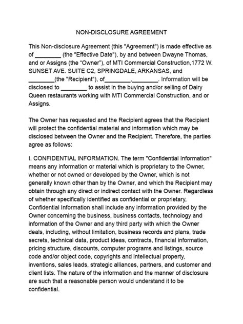 Nda Example Pdf Non Disclosure Agreement Indemnity