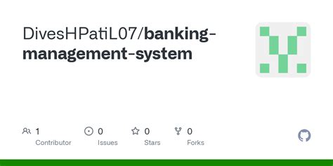 Github Diveshpatil07banking Management System