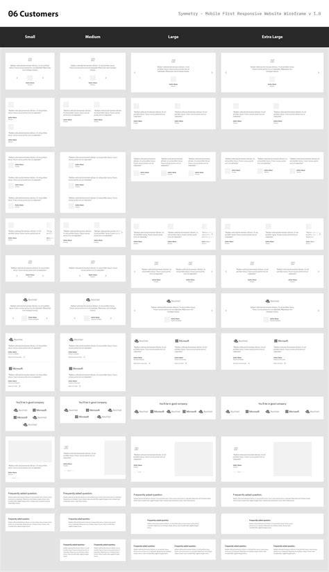 Symmetry Mobile First Responsive Website Wireframe Paid Symmetry
