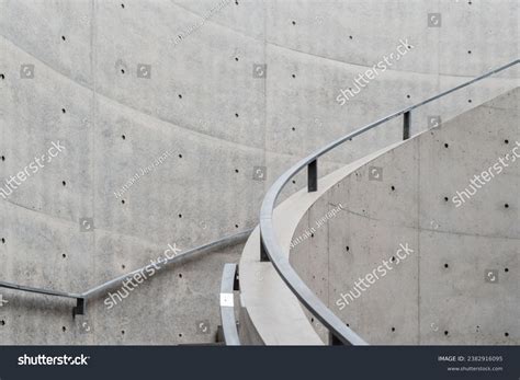 Staircase Curve Architecture Details Cement Stair Stock Photo 2382916095 Shutterstock