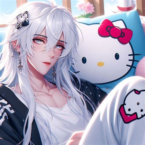 Anime Boy Hello Kitty