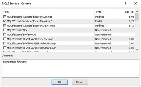 Working With Storage Projects And Mql5 Storage Metaeditor Help