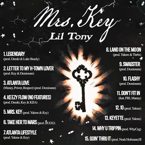 Lil Tony Official Mrskey Lyrics And Tracklist Genius