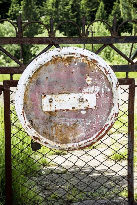 Old Rusty Stop Sign Stock Photo Image Of Obsolete Junkyard 5538496