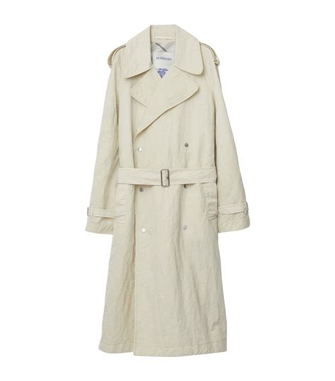Mens Burberry Neutrals Double Breasted Trench Coat Harrods Us