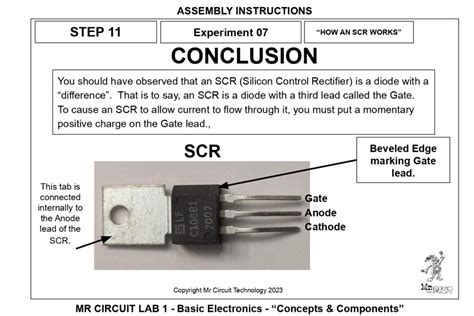 MC1 07 Mr Circuit Lab 1 Experiment 7 How An SCR Works MrCircuitTech