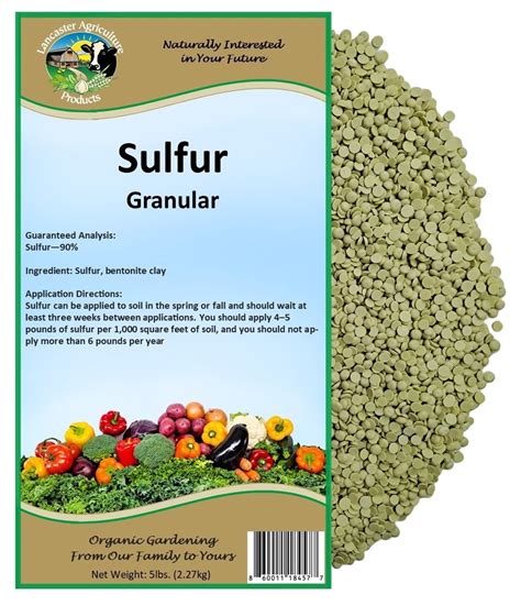 Organic Elemental Sulfur Fertilizer 90 5 Pounds Acidic Soil Amendment