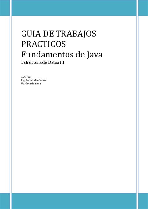 Pdf Guia De Trabajos Practicos Fundamentos De Java Estructura De