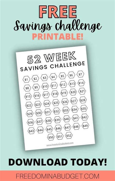 52 Week Envelope Challenge 52 Week Money Saving Challenge Budget
