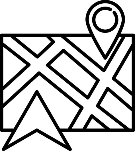 Tracking Map Icon In Black Line Art 24290975 Vector Art At Vecteezy