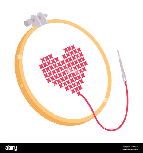 Embroidery Hoop Thread And Needle Diy Crafts Drawing Cross Stitch