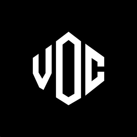 Voc Letter Logo Design With Polygon Shape Voc Polygon And Cube Shape