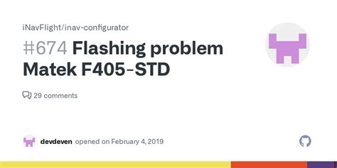 Flashing Problem Matek F405 Std · Issue 674 · Inavflightinav
