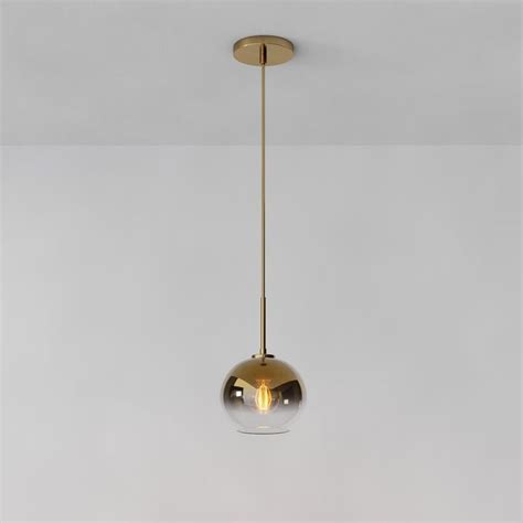 Sculptural Glass Globe Pendant Light Metallic Ombre West Elm