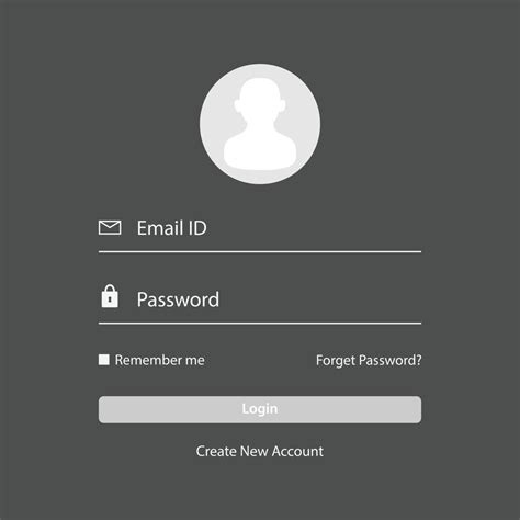 Tela De Login E Modelo De Formul Rio De Login Para Aplicativo M Vel Ou