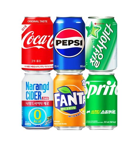 코카콜라 펩시 칠성사이다 나랑드사이다 제로 스프라이트 환타 355ml 총24캔 각4개씩 업소용 음료수 티몬