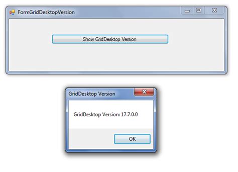 Hitta GridDesktop versionen vid körning Documentation