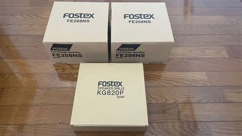 【やや傷や汚れあり】｛fostex フォステクス 生産終了品｝箱付 Fe208ns フルレンジ・スピーカー・ユニット ペア Kg820p