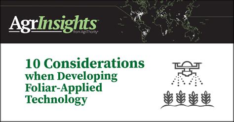 10 Considerations When Developing Foliar Applied Technology Agrithority®