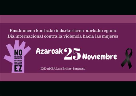 25 DE NOVIEMBRE VIDEO IGE AMPA Luis Briñas Santutxu