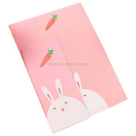 카드 통신 종이 봉투 세트 귀여운 낭만적 인 사랑 편지 3 봉투 6 편지 종이 세트 토끼
