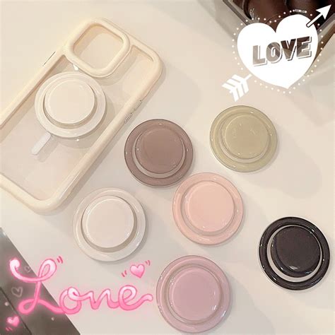 Simply Color Plain Round Magnetic Magsafe Popsocket Phone Holder For Iphone 16 15 14 Pro Max
