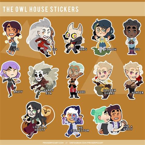 The Owl House Stickers Raine Etsy