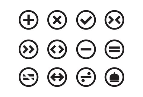 Premium Vector A Set Of Black And White Symbols Including Counting
