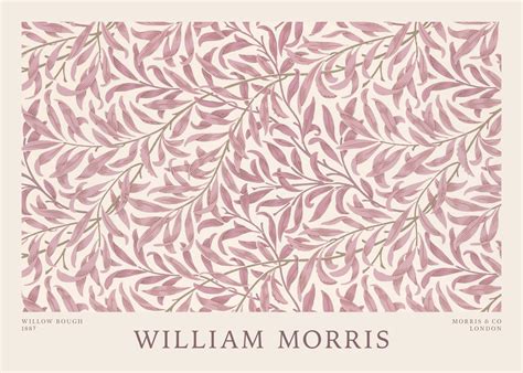 William Morris Willow Bough Pink Landscape Print