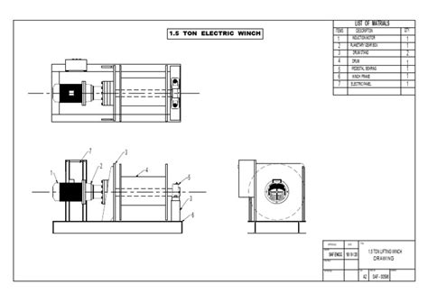 1 5 Ton Electric Winch Drawing Pdf