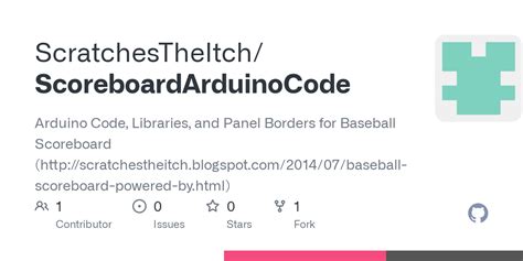 GitHub ScratchesTheItch ScoreboardArduinoCode Arduino Code Libraries And Panel Borders For