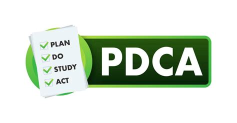 Pdca Plan Do Check Act Quality Cycle Improvement Tool Vector Stock